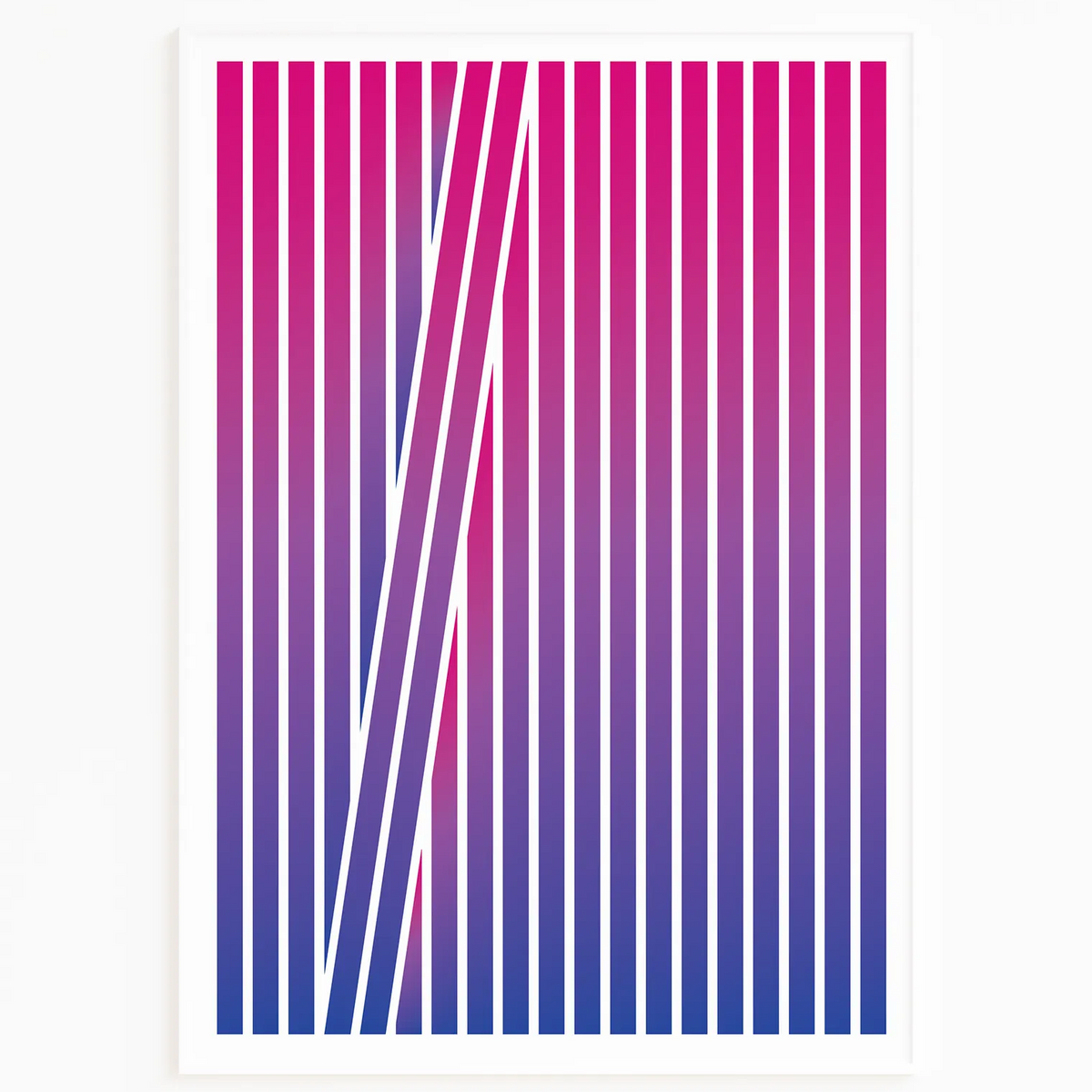Abstract Pride Print | Stripes Bisexual Flag Edition | QueerWall.com