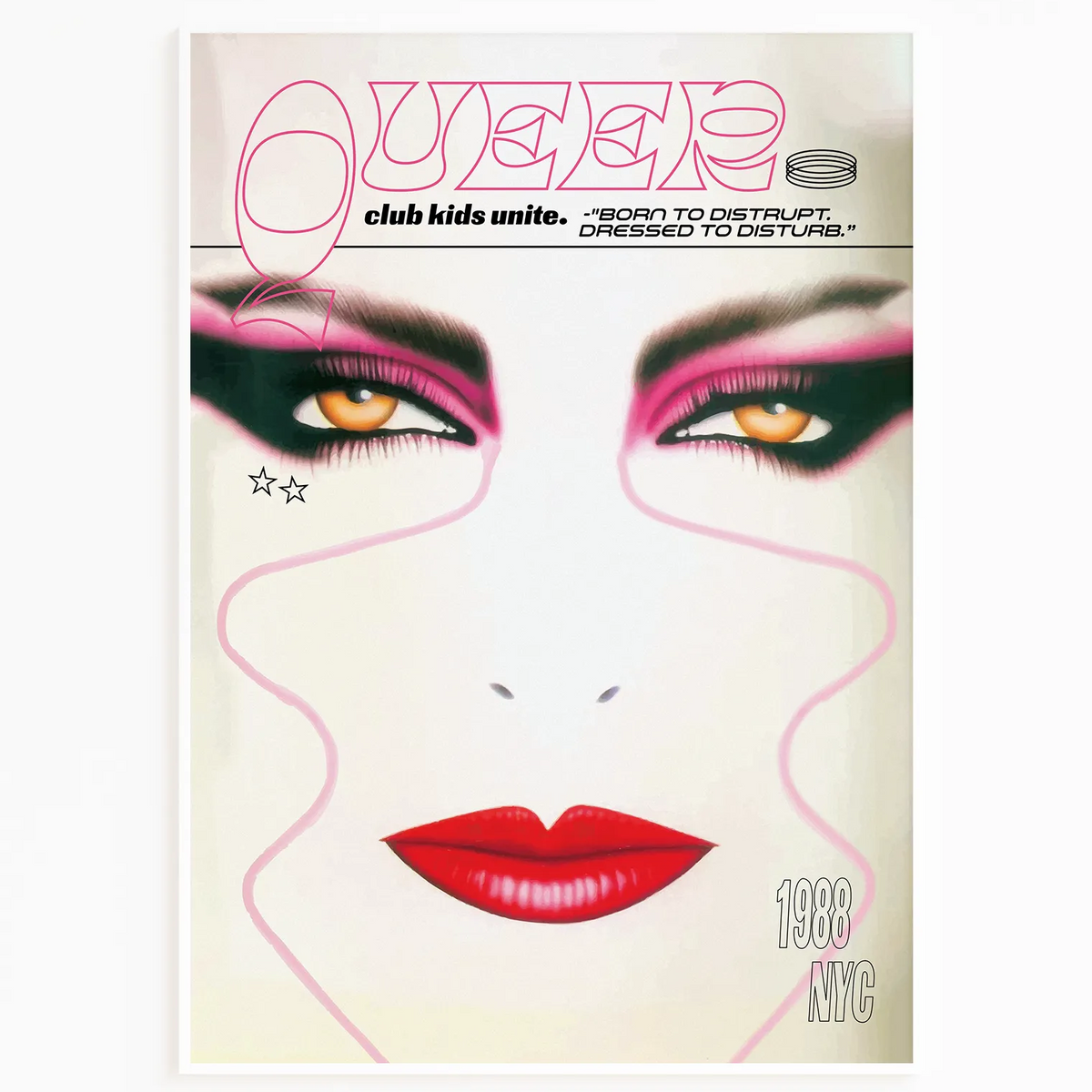 Queer Club Kids Unite Print | Vintage LGBTQIA Wall Art | QueerWall.com