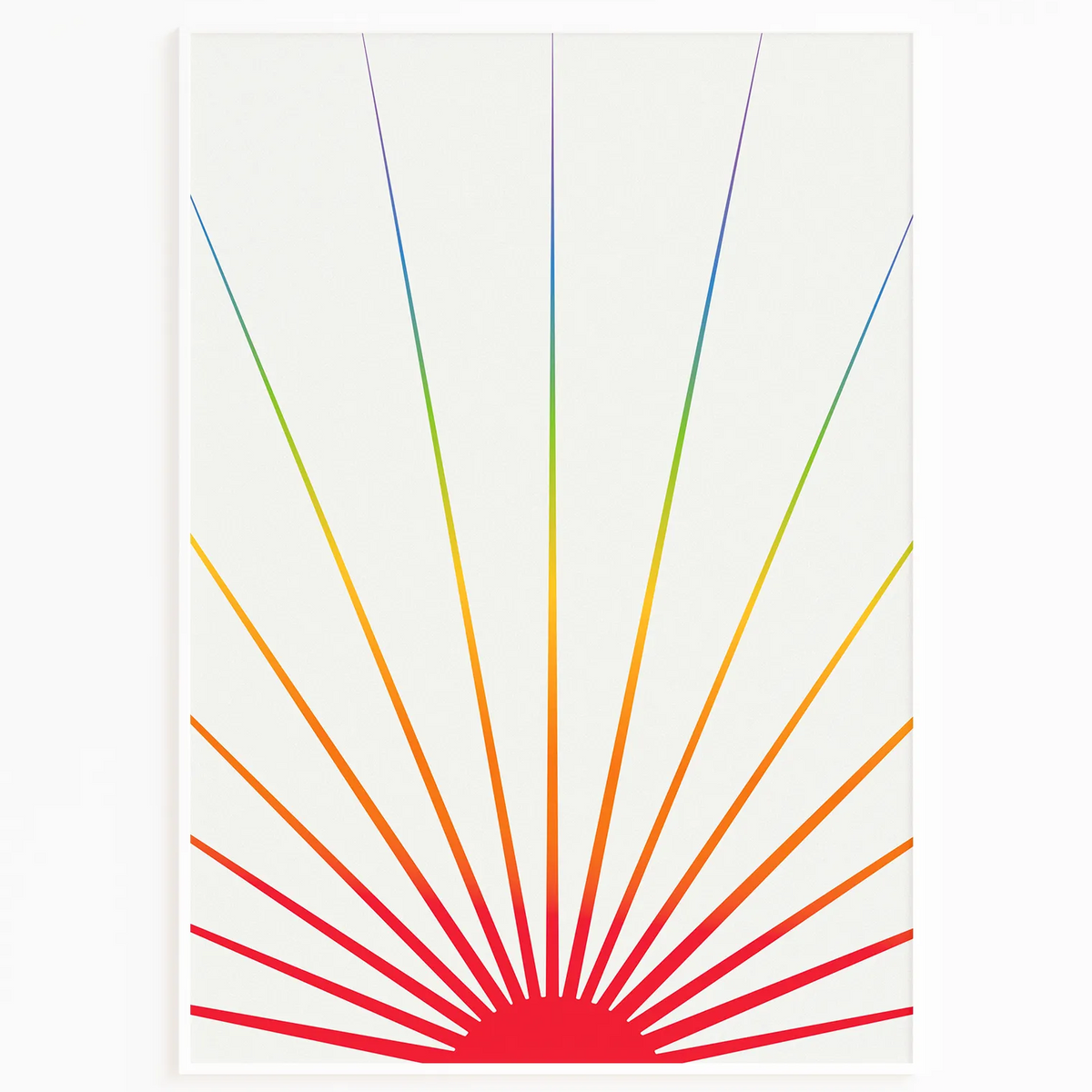 Gay Pride Sun Retro Print | LGBTQIA+ Wall Art | QueerWall.com