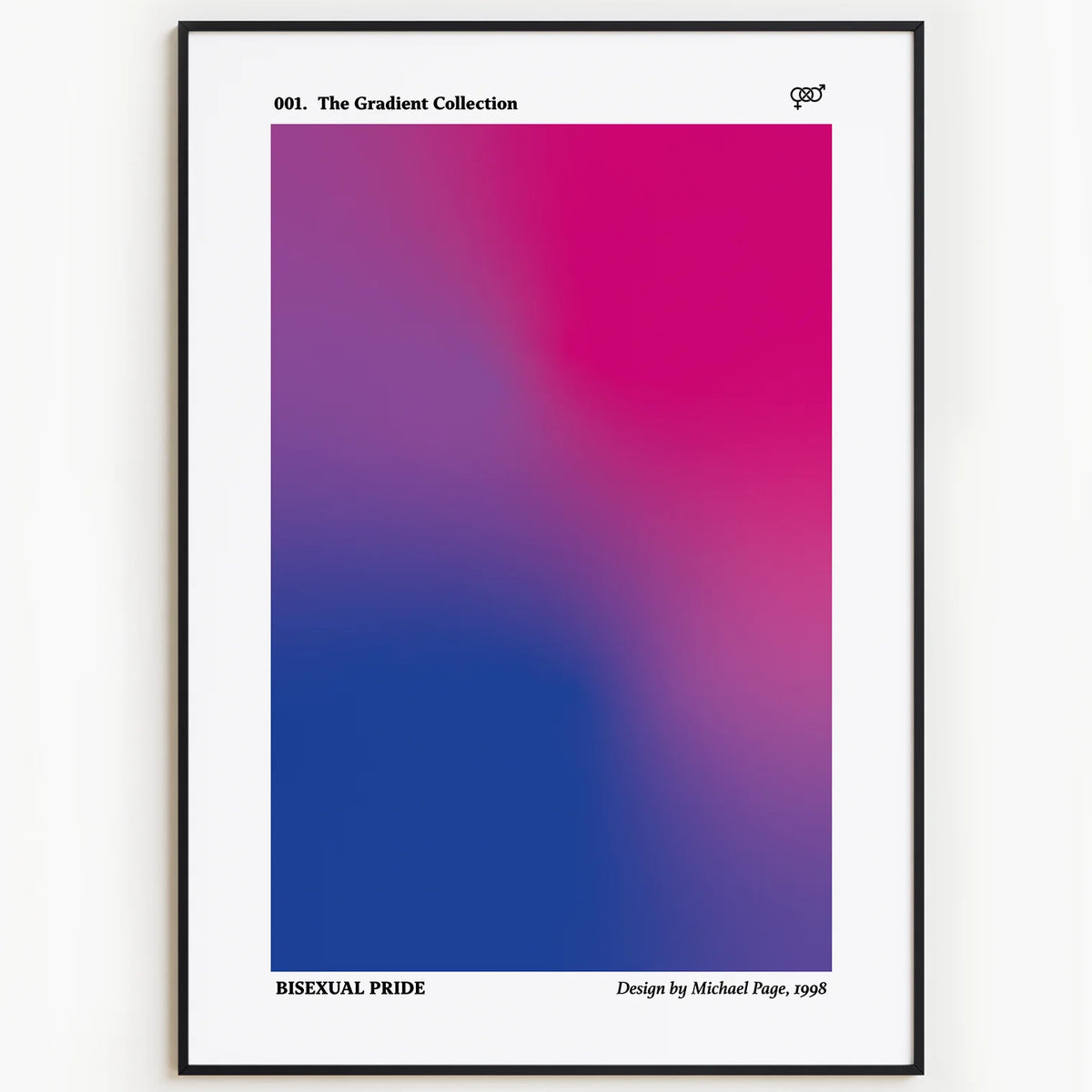 Bisexual Pride Gradient Text Print | LGBTQIA+ Wall Art | QueerWall.com